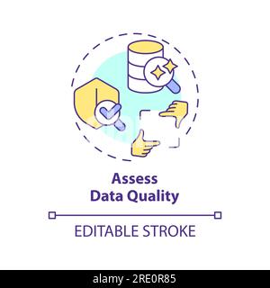 2D assess data quality concept linear icon Stock Vector Image & Art - Alamy