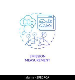 2D emission measurement concept icon Stock Vector Image & Art - Alamy