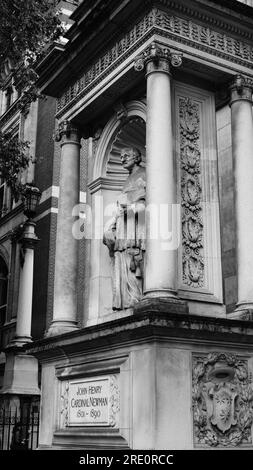 Memorial statue to cardinal John Henry Newman outside the Catholic ...