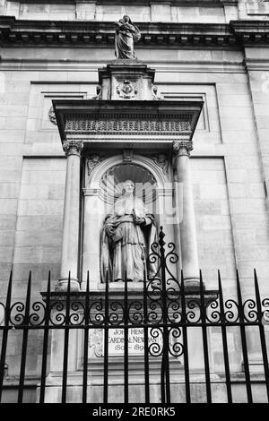 Memorial statue to cardinal John Henry Newman outside the Catholic ...