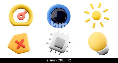 3d rendering Sparkling start button, forward, green home phone, line slider bar, Signal ...