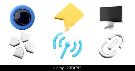 3d rendering Sparkling start button, yellow bookmark flag, direction ...