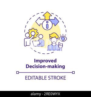 2D improved decision-making concept linear icon Stock Vector Image & Art - Alamy
