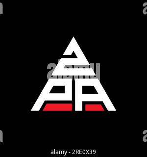 ZPA triangle letter logo design with triangle shape. ZPA triangle logo ...