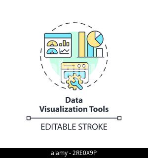 2D data visualization tools concept linear icon Stock Vector Image & Art - Alamy