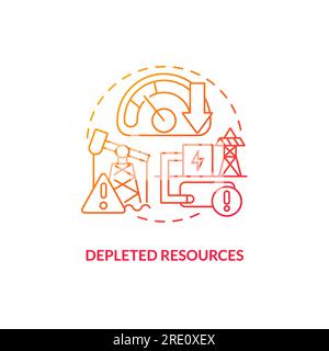 2D depleted resources concept icon Stock Vector Image & Art - Alamy