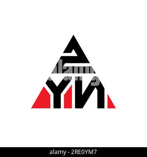 ZYN triangle letter logo design with triangle shape. ZYN triangle logo ...