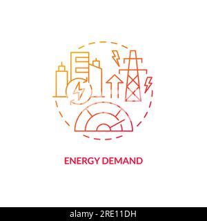 2D energy demand concept icon Stock Vector Image & Art - Alamy