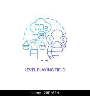 2D level playing field concept icon Stock Vector Image & Art - Alamy