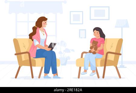 Child girl psychology. Children anxiety issues counseling, mental ...