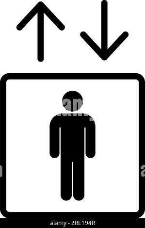 symbol Elevator upward and downward sign on transparent background ...