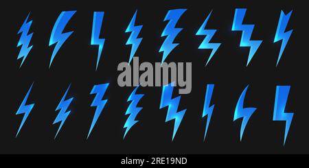 spark lightning effect cartoon vector illustration Stock Vector Image ...