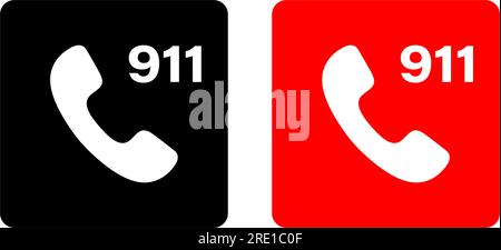 911 handset icon symbol simple design Stock Vector Image & Art - Alamy