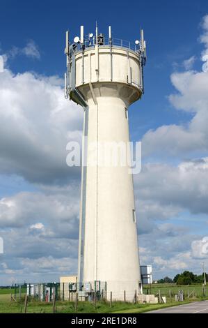 Mobile phone relay station on a water tower Stock Photo - Alamy