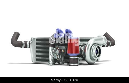 Set of custom spare car parts for tuning the internal components 3d ...