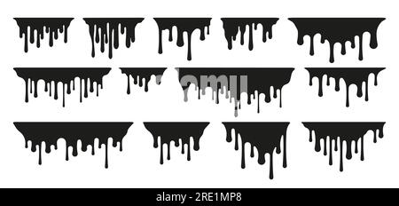 spot dripping oil stain cartoon vector illustration Stock Vector Image ...