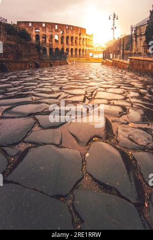 Colosseum Rome interior view at night on black sky Stock Photo - Alamy