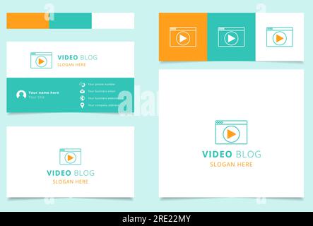 Blog logo design with editable slogan. Branding book and business card ...