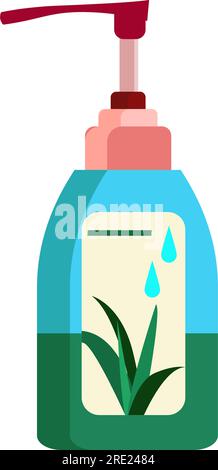 Aloe vera soap icon. Flat illustration of aloe vera soap vector icon ...