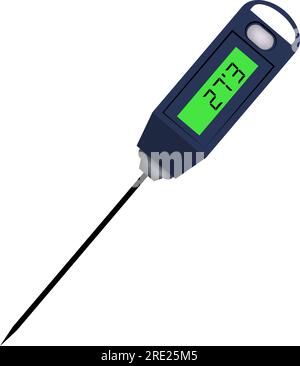 Kitchen or laboratory thermometer. Food temperature. Vector stock ...