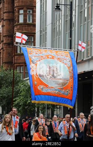 July 12, 2023, Belfast, Ireland: Members of the Shankill Road Sons of ...