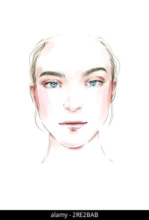 Makeup chart Style Guide. Various face look types template. Infographic ...