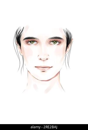 Makeup chart Style Guide. Various face look types template. Infographic ...