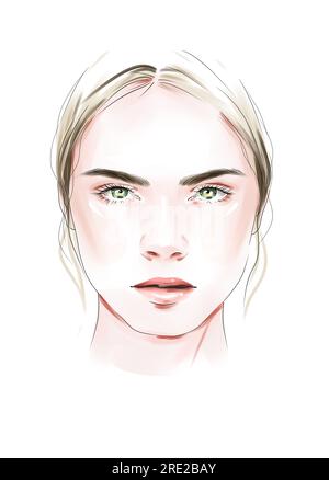 Makeup chart Style Guide. Various face look types template. Infographic ...