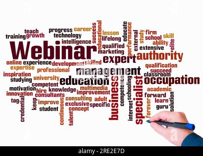 Word Cloud with WEBINAR concept create with text only Stock Photo - Alamy