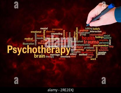Word Cloud with PSYCHOTHERAPY concept create with text only Stock Photo ...