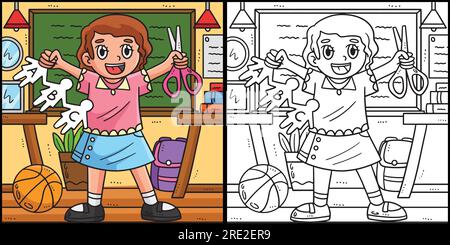 Child with Scissors Cartoon Colored Clipart Stock Vector Image & Art ...