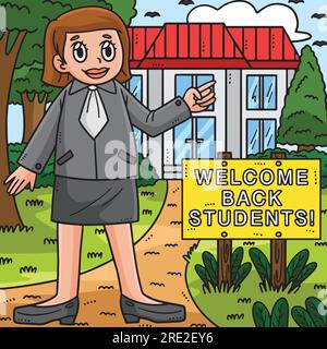 Welcome Back Students Cartoon Colored Clipart Stock Vector Image & Art ...