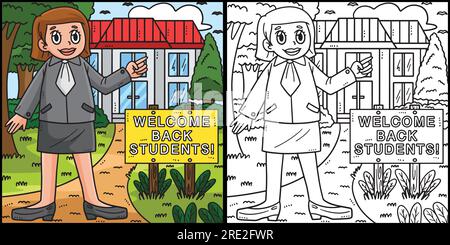 Welcome Back Students Cartoon Colored Clipart Stock Vector Image & Art ...