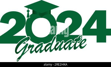 Class of 2024 Graduate Green Graphic Stock Vector Image & Art - Alamy