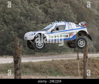 July 2023 - Off road racing hill rally 4x4's in the paddock at the ...