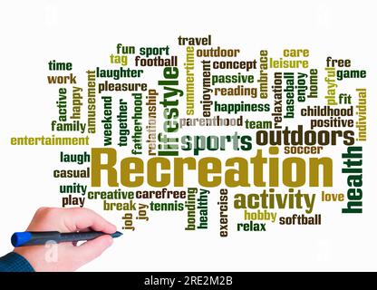 Word Cloud with RECREATION concept create with text only Stock Photo ...
