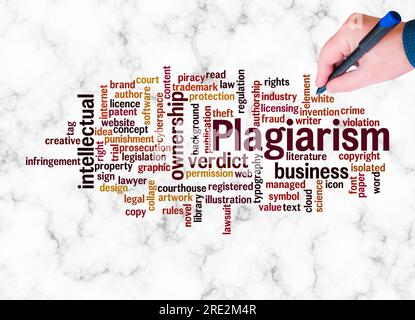 Word Cloud with PLAGIARISM concept create with text only Stock Photo ...