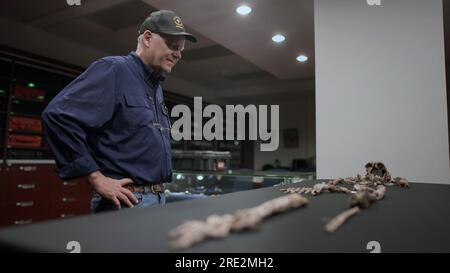 UNKNOWN: CAVE OF BONES, Lee Berger, 2023. © Netflix /Courtesy Everett ...