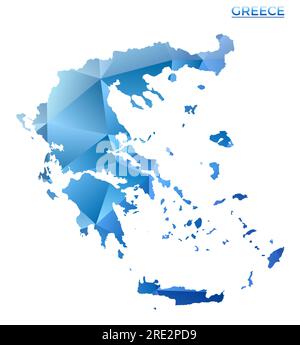 World Map in an astonishing low poly style continents. Vector ...
