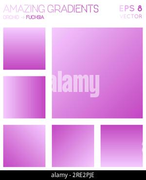 Colorful gradients in orchid and pink flamingo color tones. Admirable ...
