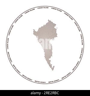 Coron Island map. Map of Coron Island in dotted style. Borders of the ...