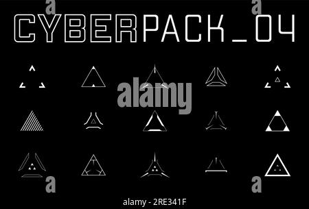 Cyberpunk style triangle aim set Stock Vector Image & Art - Alamy