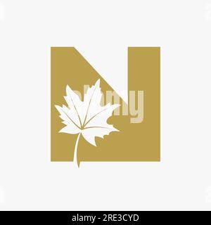 Letter A Maple Leaf Elegant Logo. Maple Leaf Logotype Vector Template ...