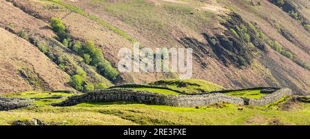 Hardknott roman fort located along Hardknott pass in the lake district ...