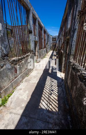 Inside the old prison at Isla de Coiba, Pacific coast, Veraguas ...