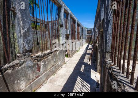 Inside the old prison at Isla de Coiba, Pacific coast, Veraguas ...