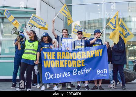 Society of Radiographers Strike, University College Hospital, London ...