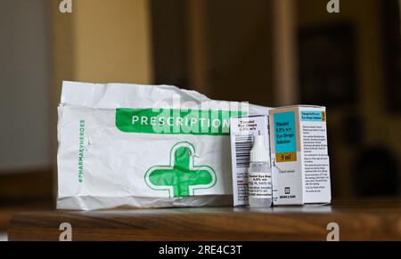 Prescription Timolol eye drops for treatment of high pressure inside ...