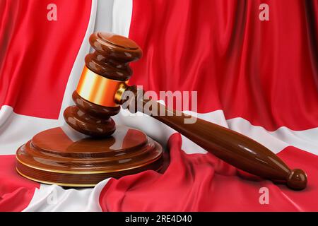 Danish law, legal system and justice concept with a 3d render of a ...
