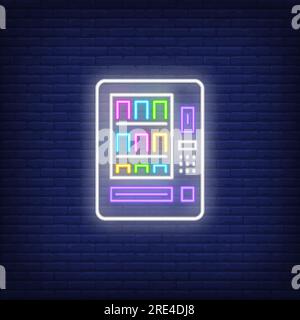 Bright vending machine neon sign Stock Vector Image & Art - Alamy